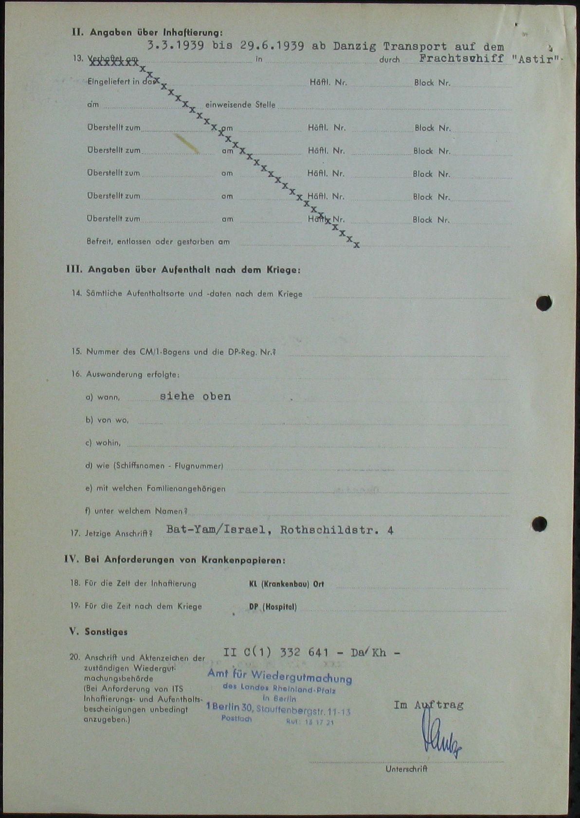 Arolsen Archives - International Center on Nazi Persecution | 06030303 ...