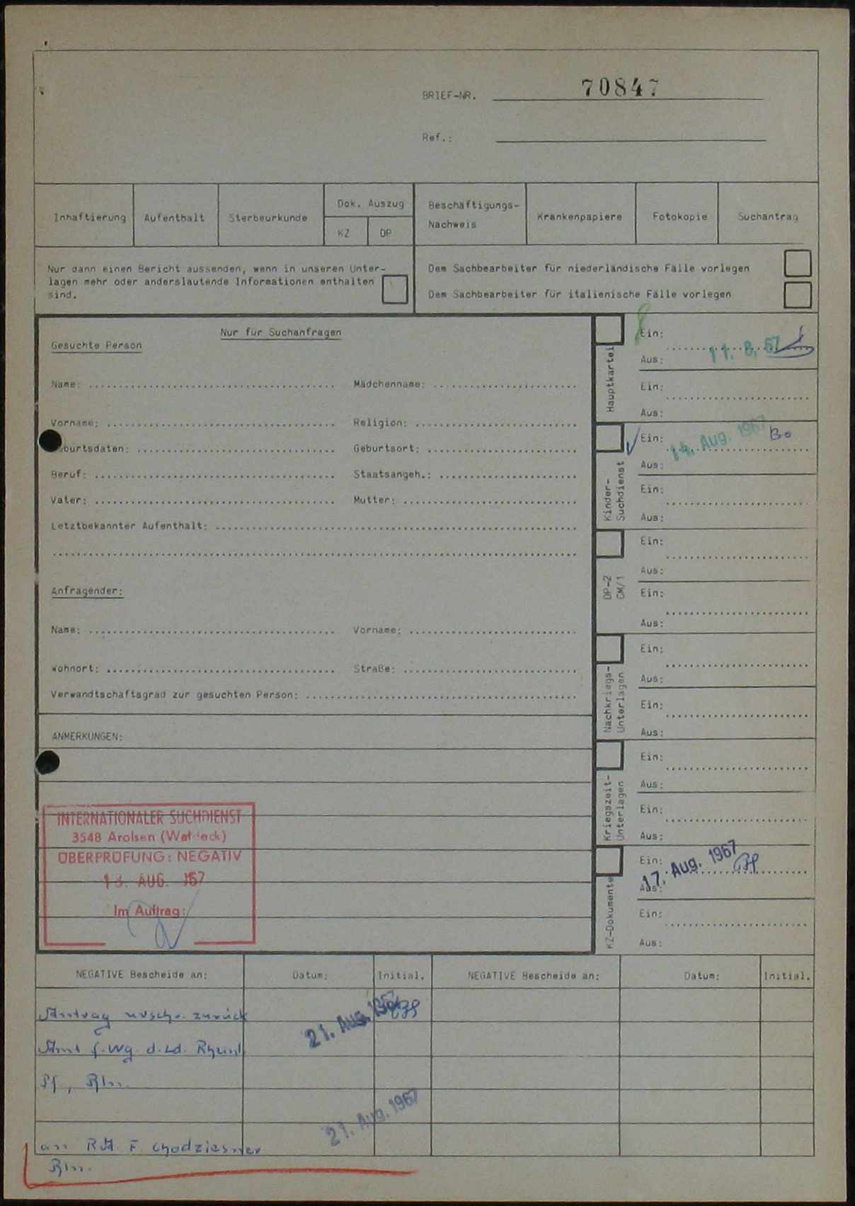 Arolsen Archives - International Center on Nazi Persecution | 06030303 ...