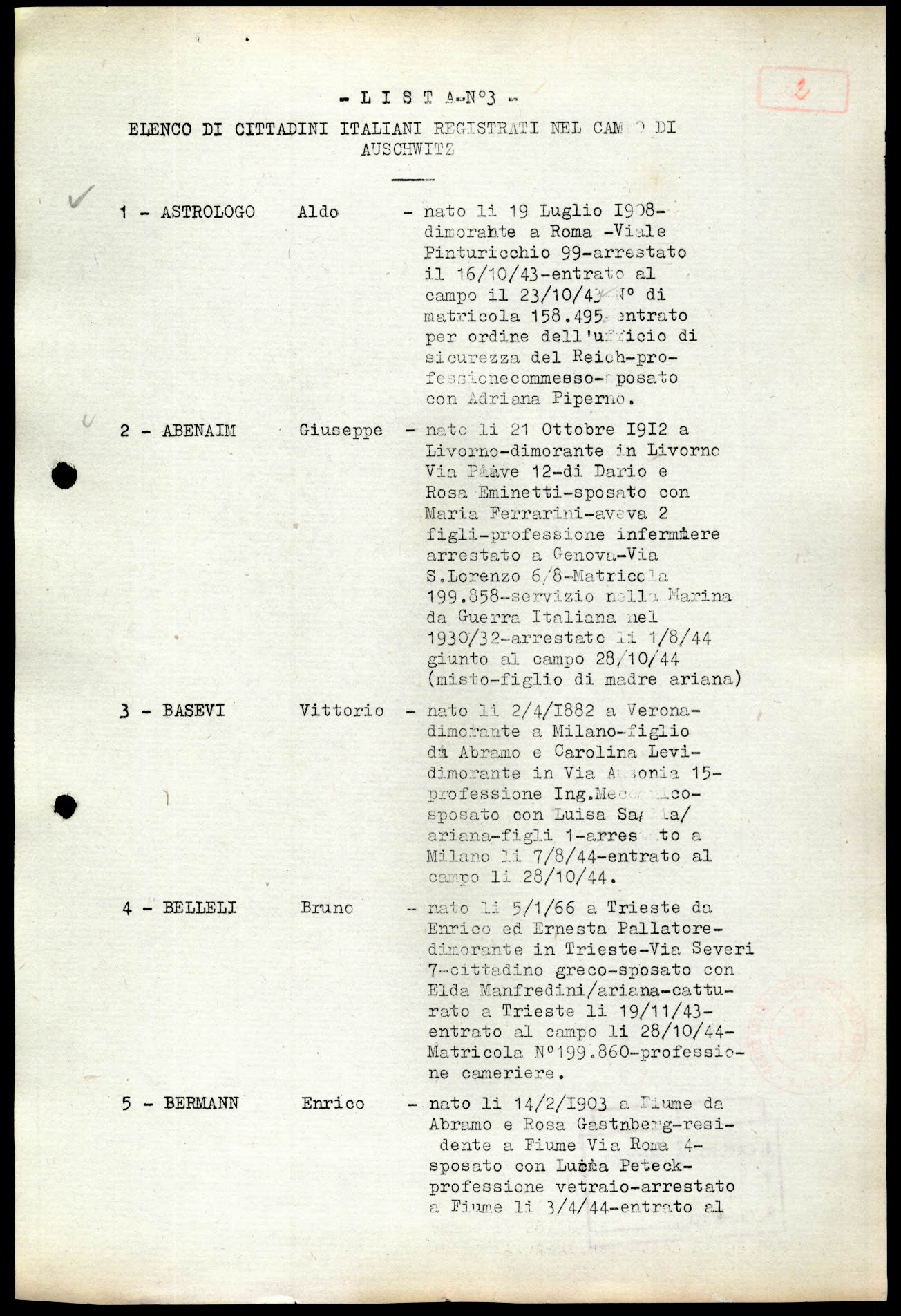 Explore documents of the Arolsen Archives | DE ITS 1.1.2.1 - List ...