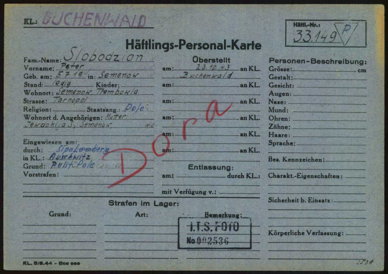 Arolsen Archives - International Center on Nazi Persecution | 01010503 ...