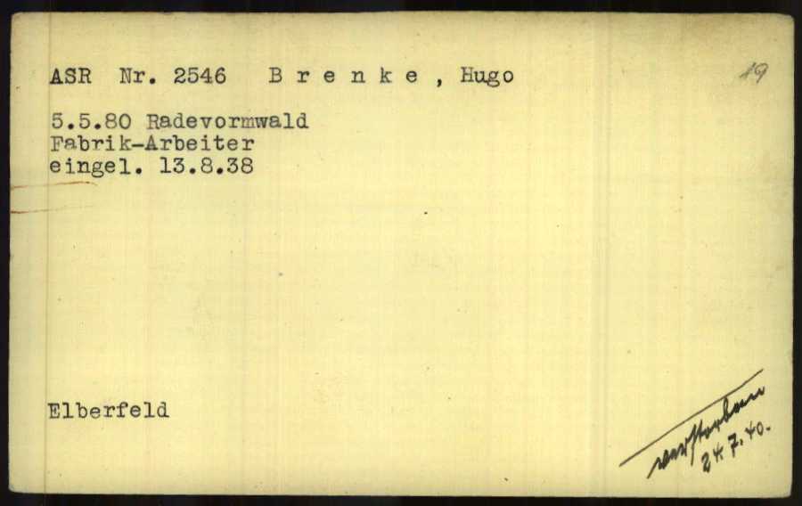 Arolsen Archives - International Center on Nazi Persecution | 01010503 ...
