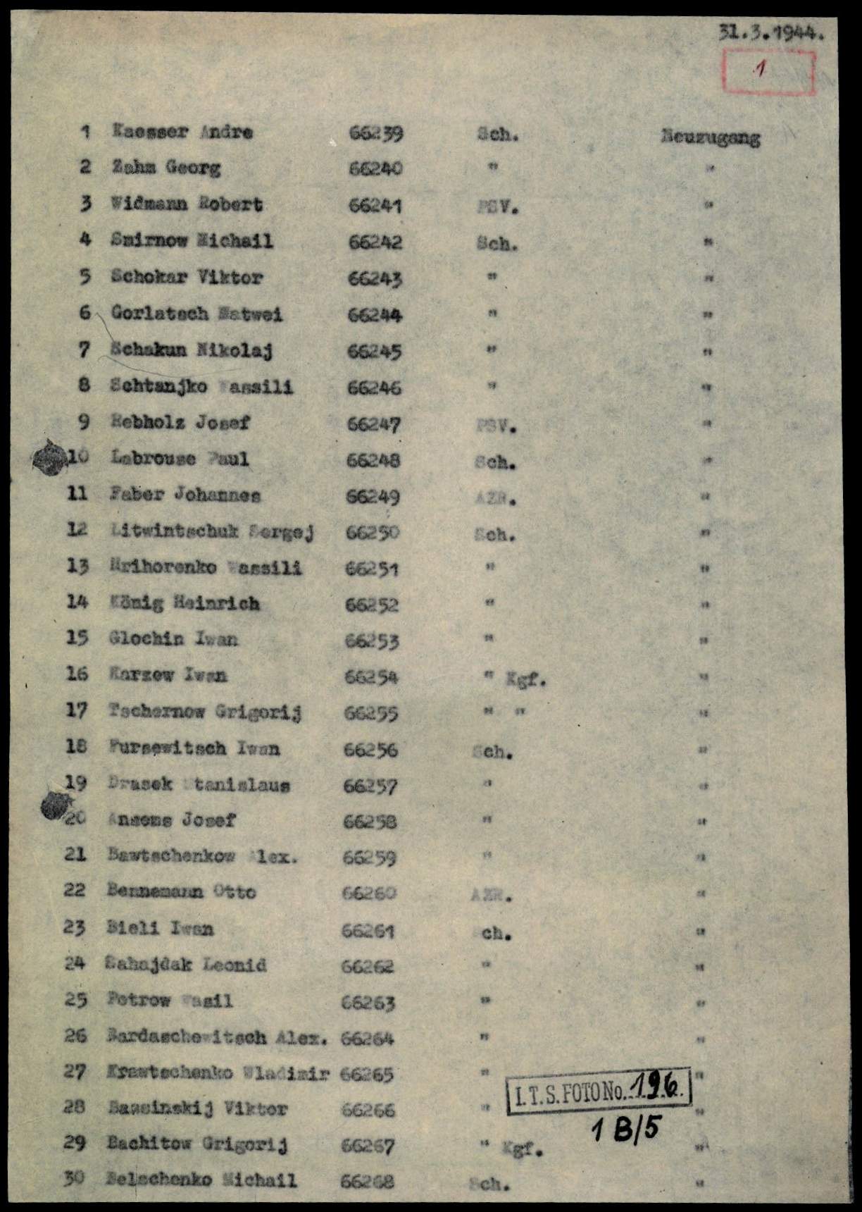 Entdecke die Dokumente der Arolsen Archives | 8057199 ...