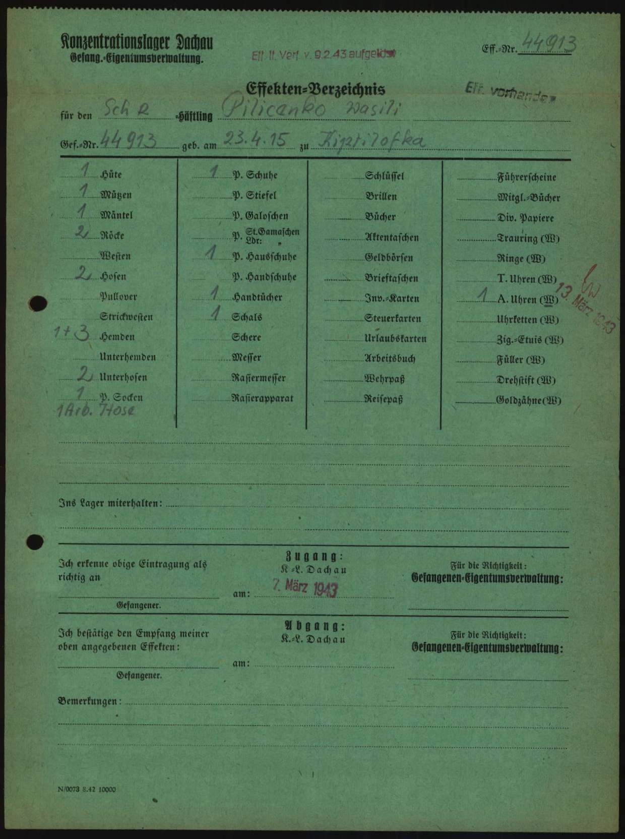 Arolsen Archives - International Center on Nazi Persecution | 01010602 ...