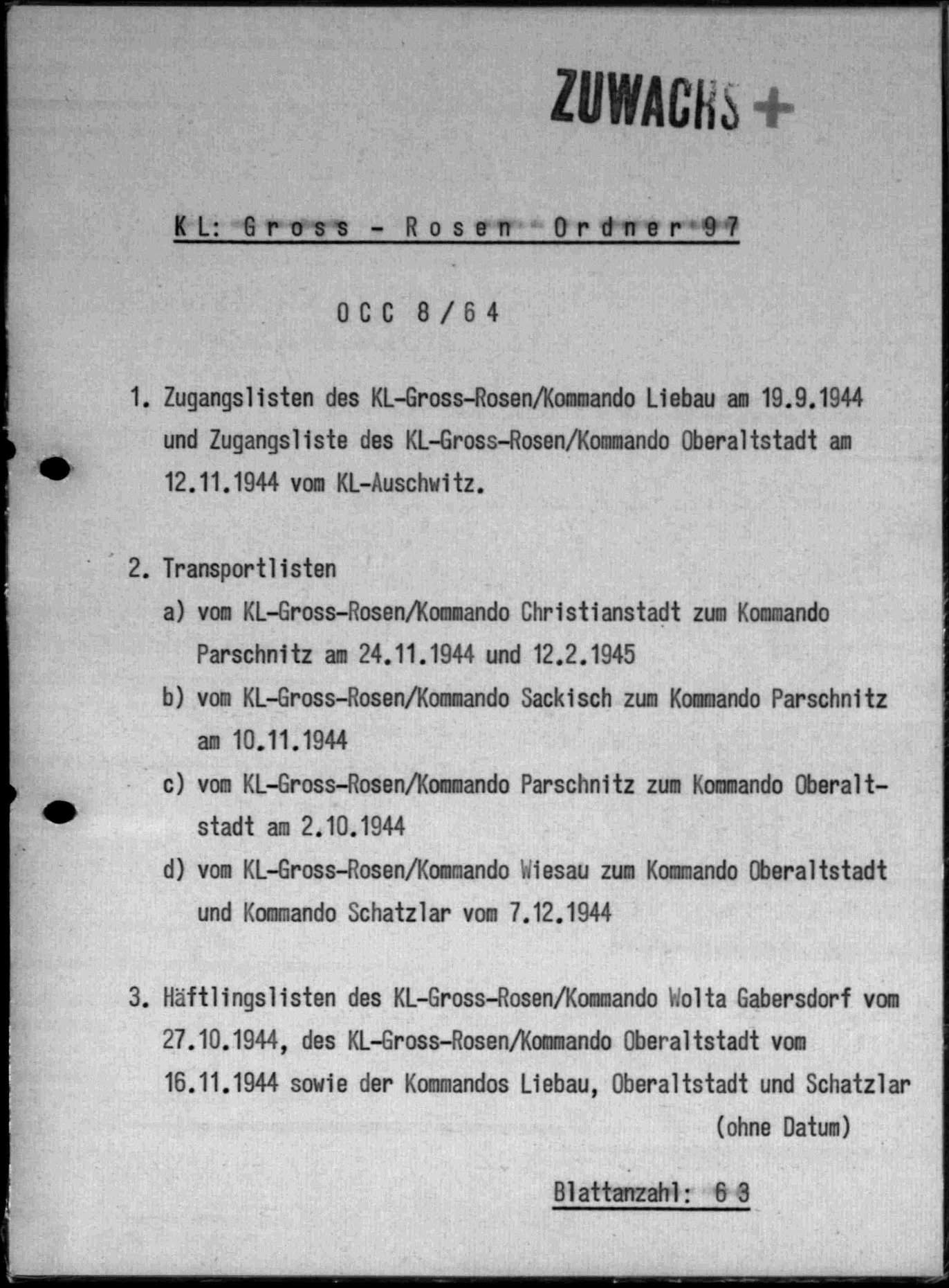 Gross Rosen Concentration Camp