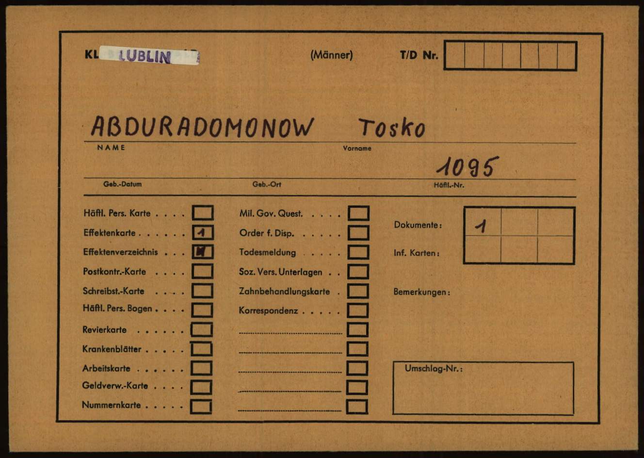 Arolsen Archives - International Center on Nazi Persecution | 01012302 ...