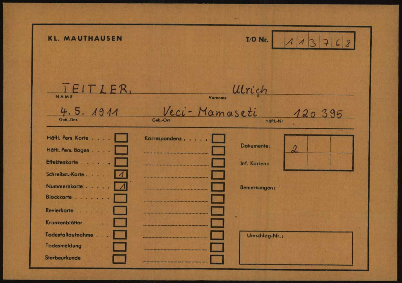 Arolsen Archives - International Center on Nazi Persecution | 01012603 ...