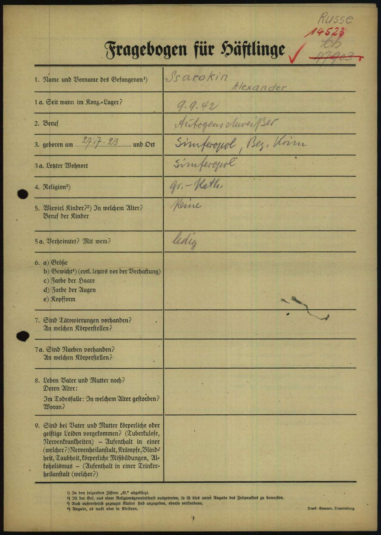 Arolsen Archives - International Center on Nazi Persecution | 01012902 ...