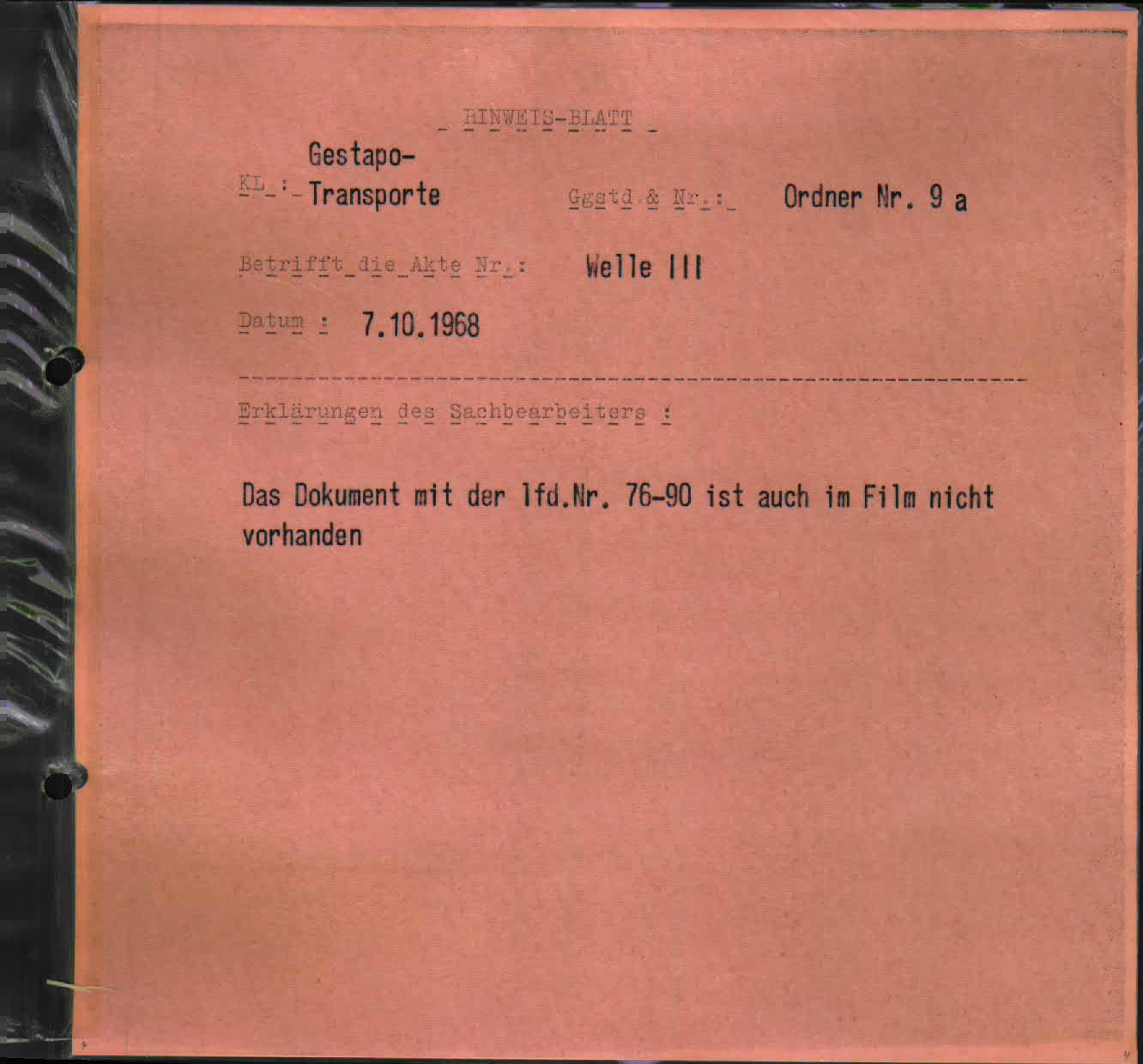 Explore documents of the Arolsen Archives | DE ITS 1.2.1.1 - Deportations