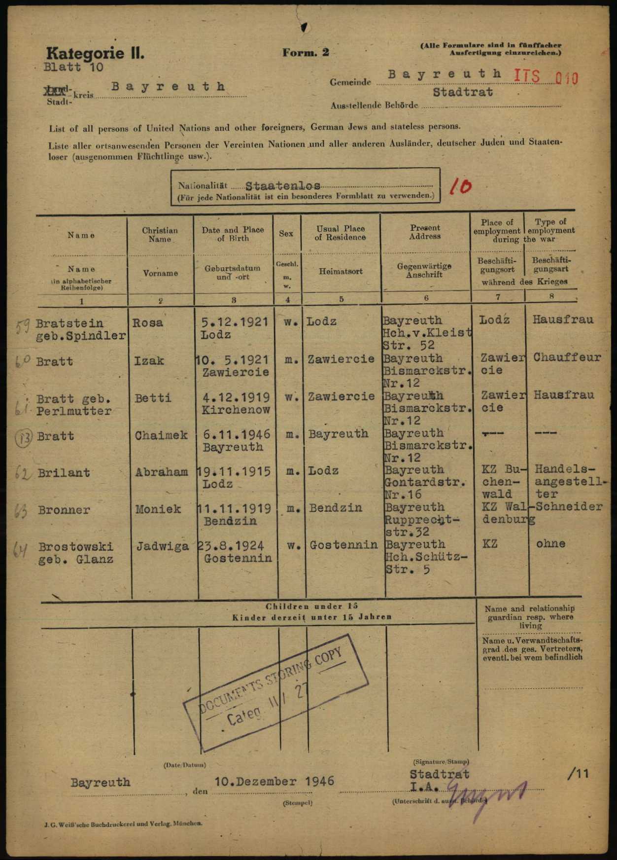 Arolsen Archives - International Center on Nazi Persecution | DE ITS 2 ...