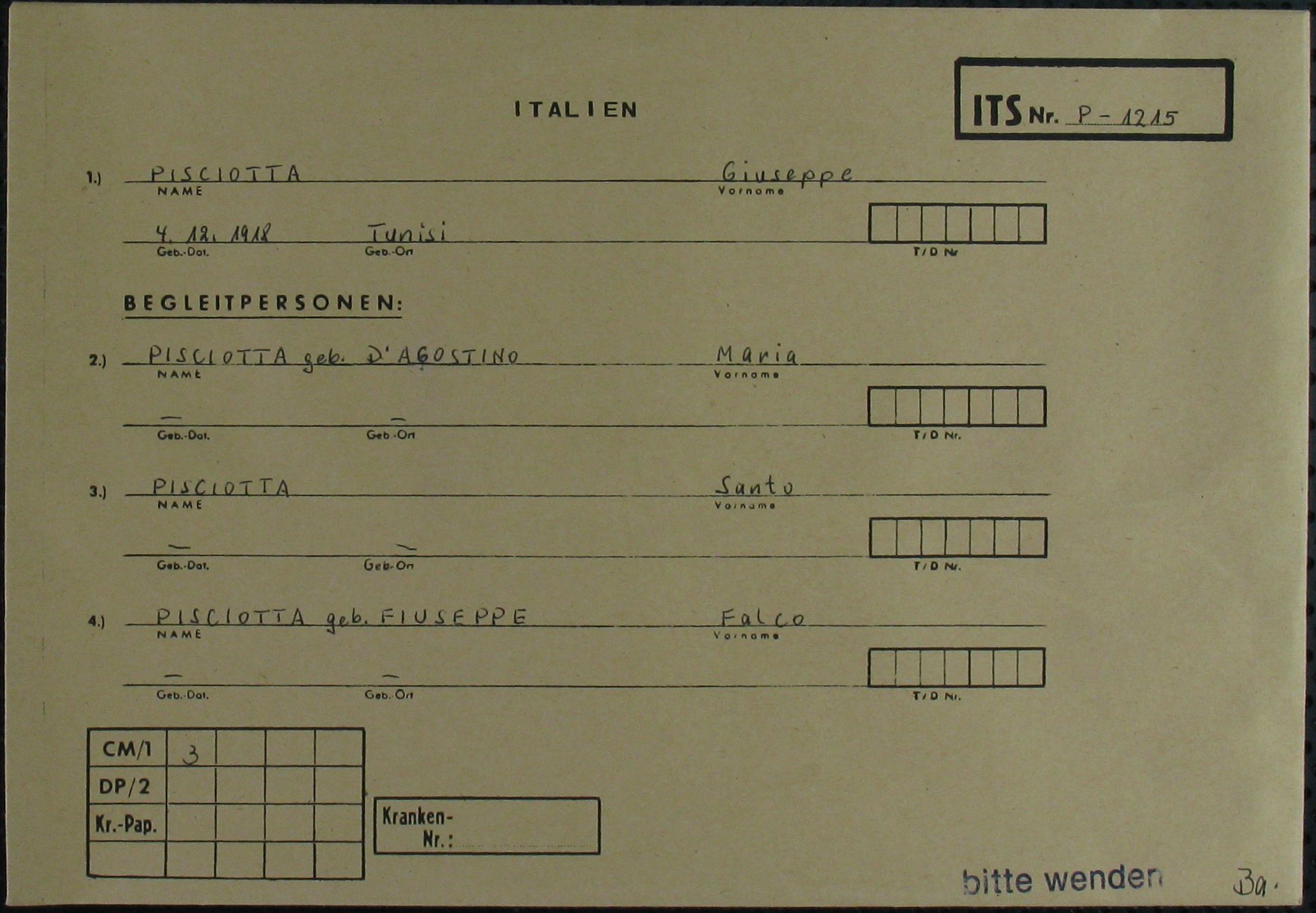 Search for documents in the Arolsen Archives